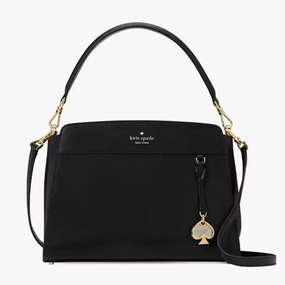 kate spade | Bags | Kate Spade Madison Medium Top Handle Satchel Black ...